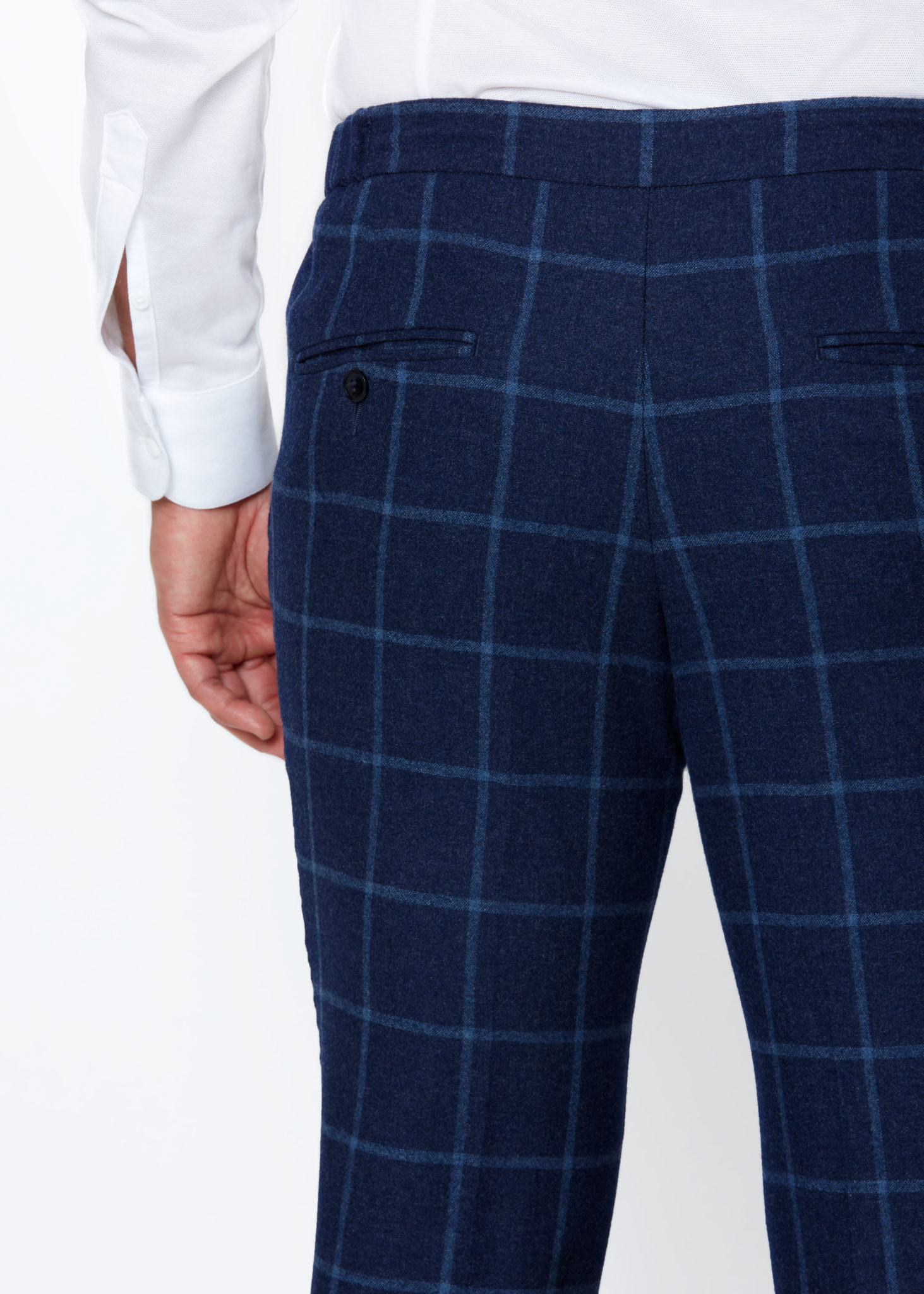 Rodeo Drive Blue Windowpane Pants | THEODORE